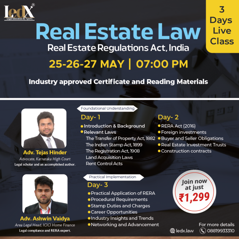 Live Class on Real Estate Regulations Act, India - LedX